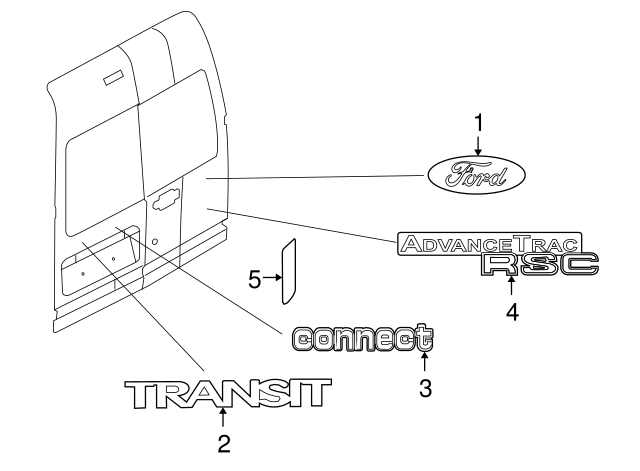 2010-2013 Ford Transit Connect Nameplate AT1Z-6142528-A | OEM Parts Online