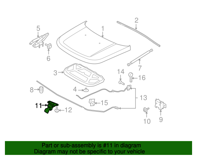 Genuine OEM Safety Catch Part# LR001768 Fits 2008-2015 Land Rover LR2 ...