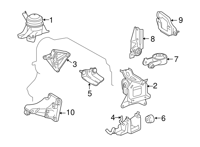 2008-2014 Scion xD Side Mount 12305-37091 | Toyota Parts Express
