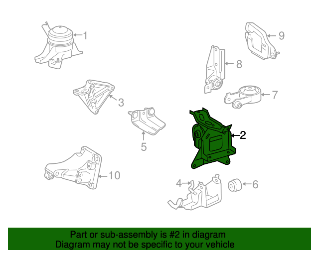 12372-37100 - Engine Mount 2008-2014 Scion xD | AutoNationParts.com