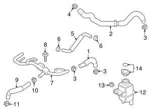 2011-2020 Infiniti Water Hose Clamp 16439-56S0A | Discount Infiniti Parts