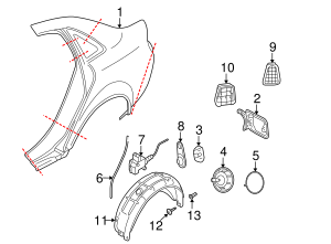 8E0-809-905-E - Fuel Filler Door 2005-2008 Audi | AutoNationParts.com