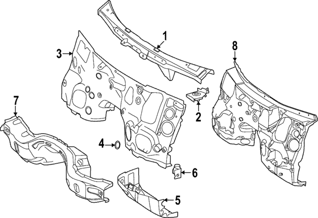 206-620-99-01 - Lower Panel Reinforcement 2022-2024 Mercedes-Benz ...