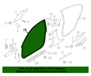 51337328768 - 2013-2019 BMW Weather-Strip On Body (51-33-7-328-768 ...