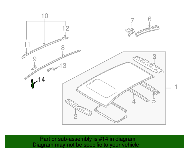 73858-AU100 - Roof Molding Clip 2003-2020 Infiniti | Infiniti Wholesale ...