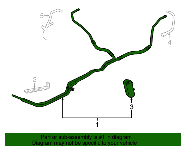 2014-2016 GM Automatic Transmission Fluid Cooler Inlet and Outlet Line ...