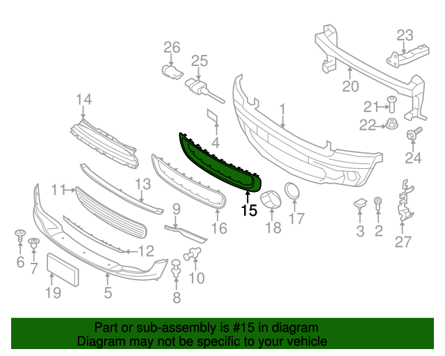 2011-2015 Mini Cooper Grille Surround 51-11-7-268-752 | Shop OEM MINI Parts