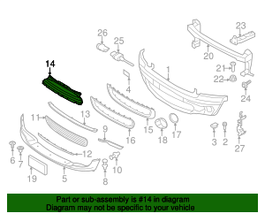 51-11-7-046-364 - Upper Grille - 2011-2015 Mini Cooper | BMWPartsHub