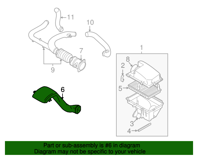 2003-2006 Volvo XC90 Air Inlet Duct 8624986 | OEM Euro Parts