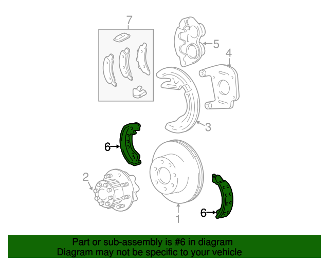 1999-2005 Ford Parking Brake Shoe 9U2Z-2A753-A | QuirkParts