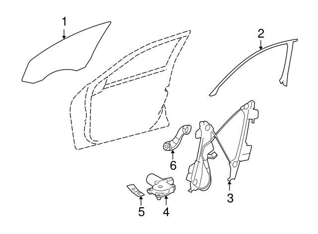 2197201046 - Window Regulator 2006-2011 Mercedes-Benz | AutoNationParts.com