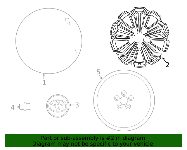 42611-42590 - Wheel Alloy 19 Inch - 2021-2023 Toyota RAV4 Prime | OEM ...