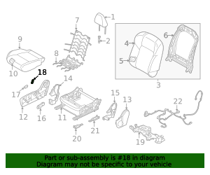 2021-2024 Nissan Recline Knob 87013-6RA0A | Nissan Parts Central