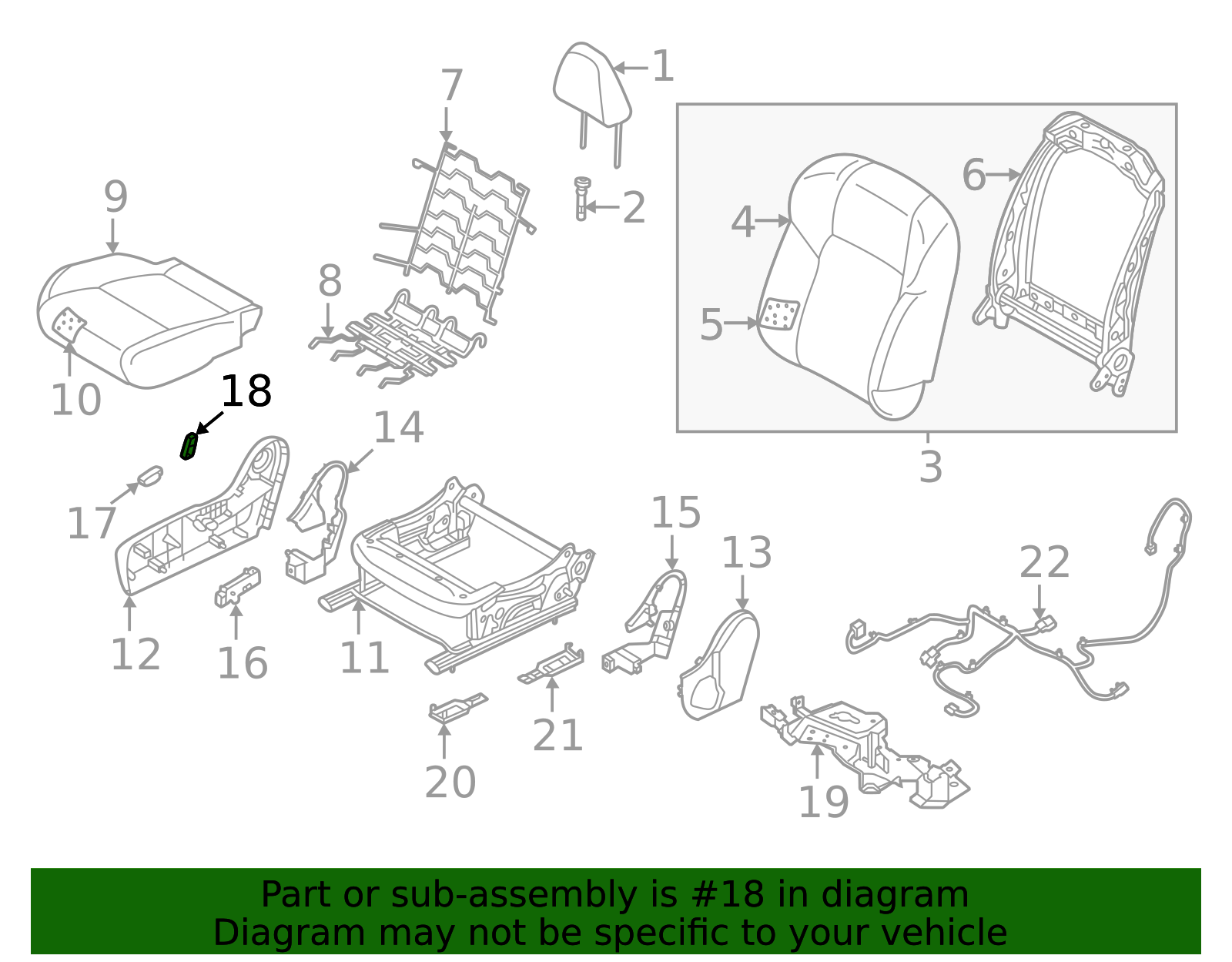 2021-2025 Nissan Front Seat Recline Knob (rh) (fe0 R53 T33) 87013-6RA0A ...