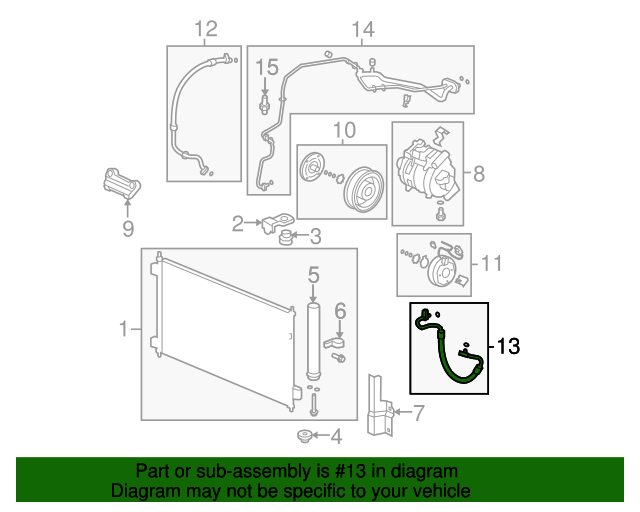2008-2015 Honda Hose, Discharge 80315-TA5-A01 | Honda Car Parts Direct