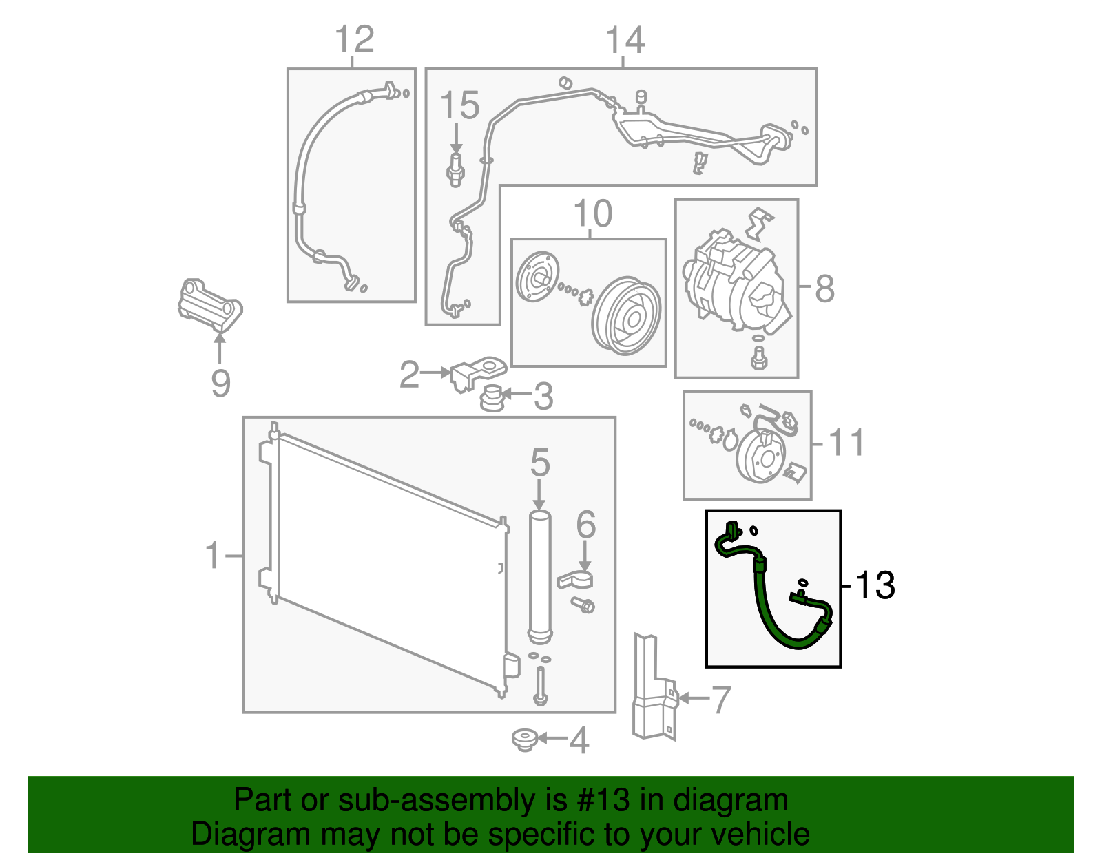80315-TA5-A01 - High-Quality A/C Refrigerant Discharge Hose for 2008 ...