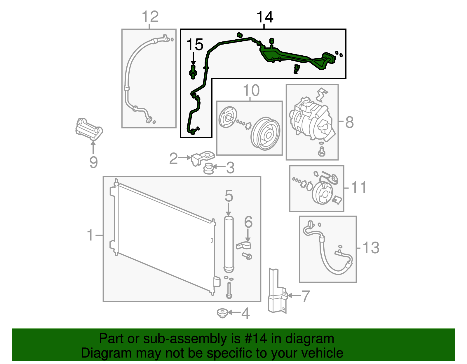 80321-TA5-A01 - AC Line 2008-2009 Honda Accord | Honda Parts Online