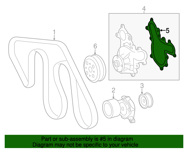 2010-2019 Toyota Water Pump Assembly Gasket 16271-0S010 | OEM Parts Online