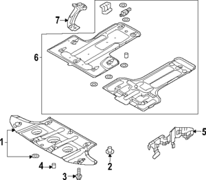 29110-B1300 - Radiator Support Splash Shield 2015-2016 Hyundai Genesis ...
