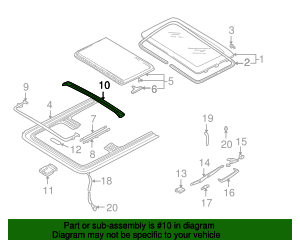 1999-2015 Volkswagen Drip Channel 8D0-877-633-C | VW Direct Auto Parts