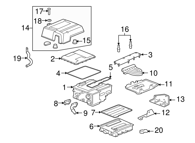 2010-2013 GM Drive Motor Generator Power Inverter Module 12645548 ...