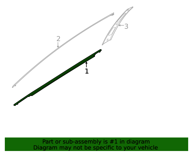 2020-2023 Hyundai Sonata Belt Molding 82220-L1000 | QuirkParts