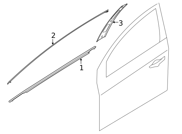 2020-2023 Hyundai Sonata Upper Molding 82850-L1000 | OEM Parts Online