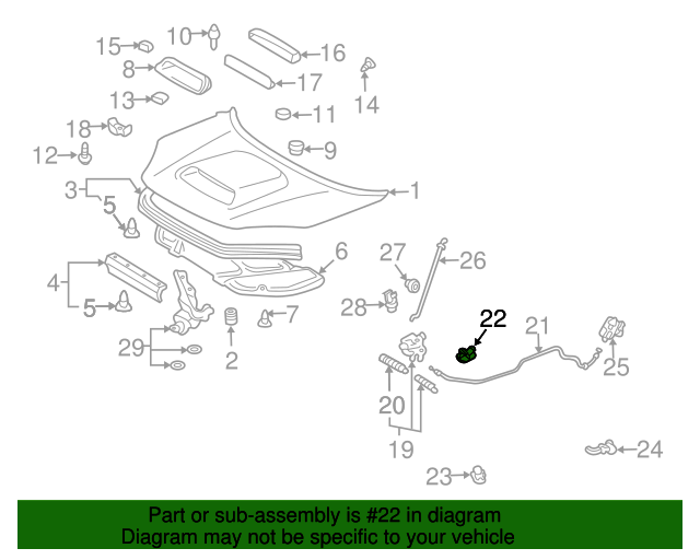2001-2005 Toyota RAV4 Release Cable Clamp 90469-01009 | Toyota Parts Center