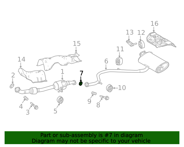 2010-2021 Lexus Muffler & Pipe Gasket 17451-F2010 | OEM Parts Online