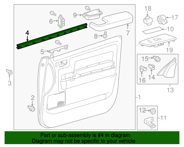 68171-0C030 - Belt Weather-Strip 2007-2022 Toyota | Longo Toyota Parts