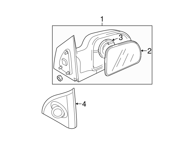 87610-1F10100 - Mirror Glass 2005-2008 Kia Sportage | Kia.Parts Store