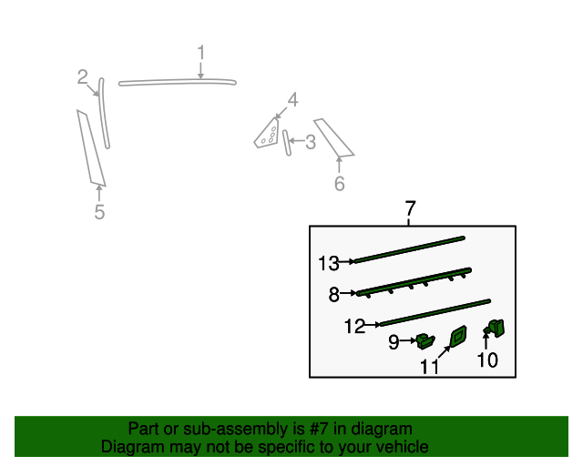 2006-2011 Hyundai Azera Door Molding 87732-3L020 | AutoNationParts.com