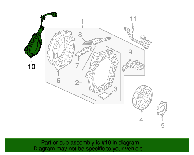 1A810-RMX-013 - Hybrid Motor Rotor Position Sensor 2006-2011 Honda ...