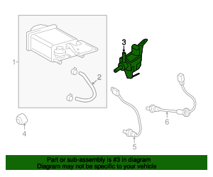 25860-21090 - Vapor Canister Purge Solenoid 2007-2018 Toyota Yaris ...