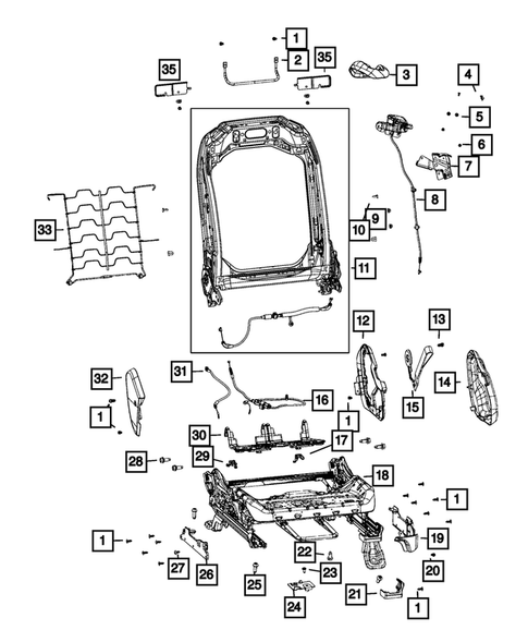 Front Seats - Adjusters, Recliners, Shields and Risers for 2018 Jeep ...