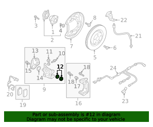 36A-698-671 - Disc Brake Caliper Seal Kit 2020-2024 Audi ...