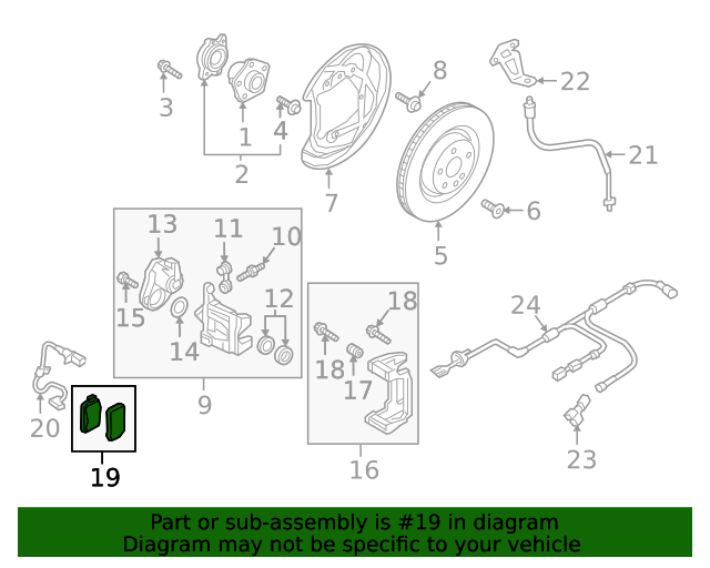 2020-2023 Audi Disc Brake Pad Set Rear 4M8-698-451-A | OEM Parts Online