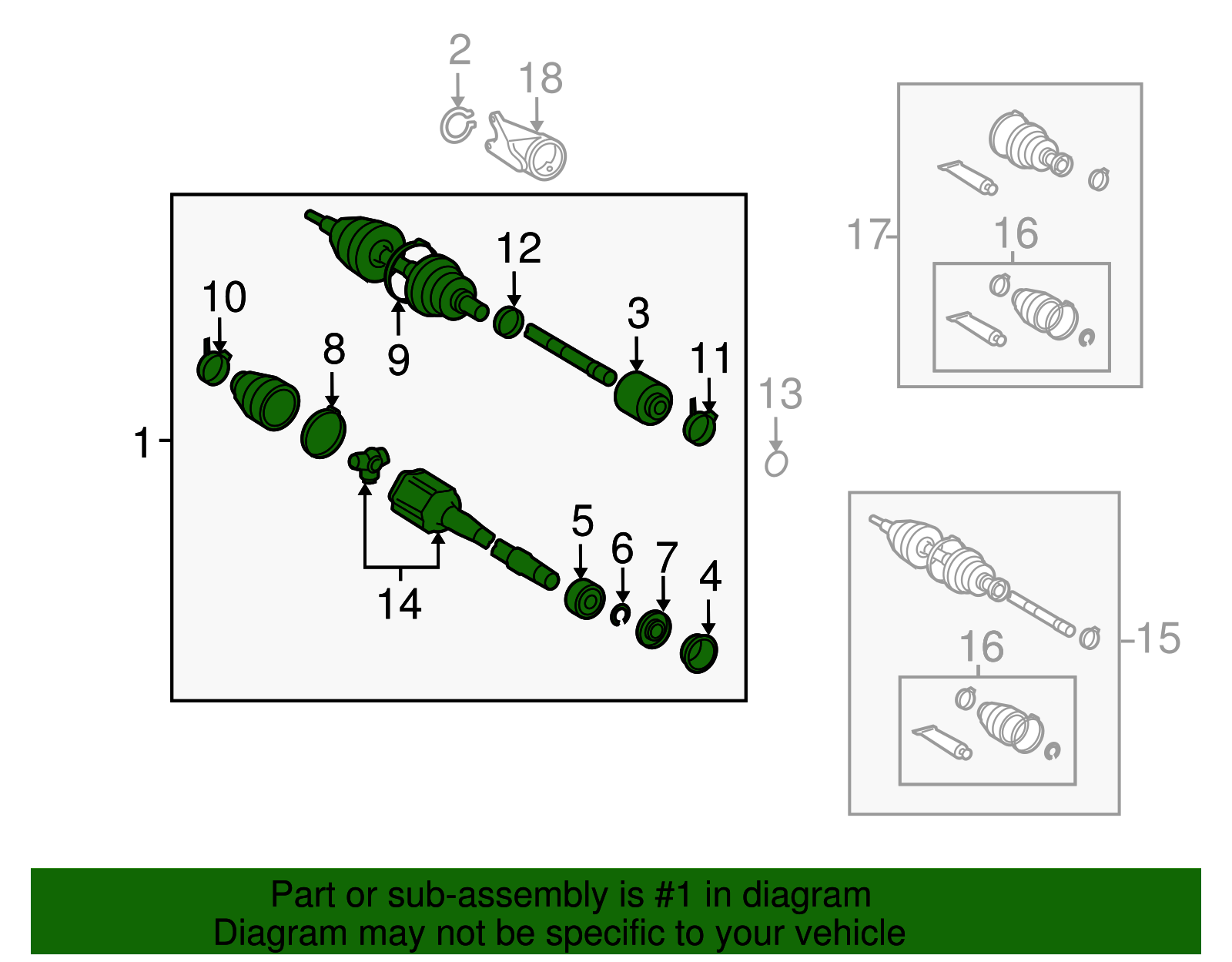 43420-06B00 - Axle Assembly - 2007-2018 Lexus ES350 | My L Parts