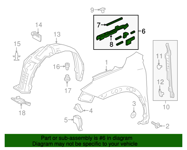 53389-78011 - Fender Protection Film 2015-2021 Lexus | AutoNationParts.com