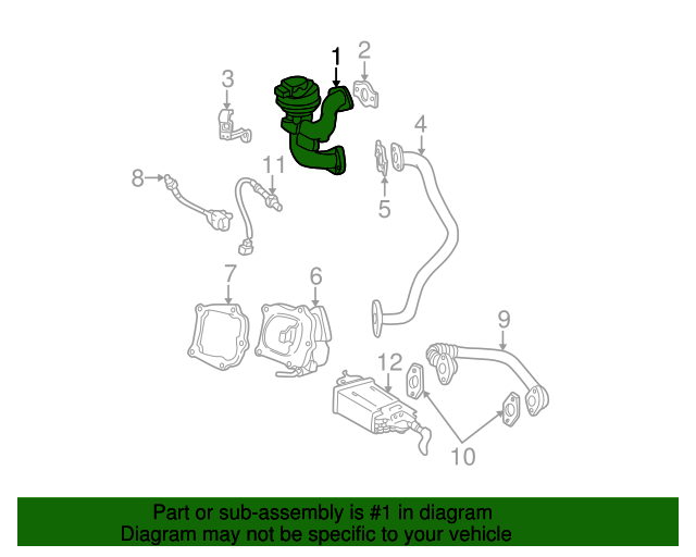1997-2004 Toyota Egr Valve 25620-20020 | Toyota Parts Center