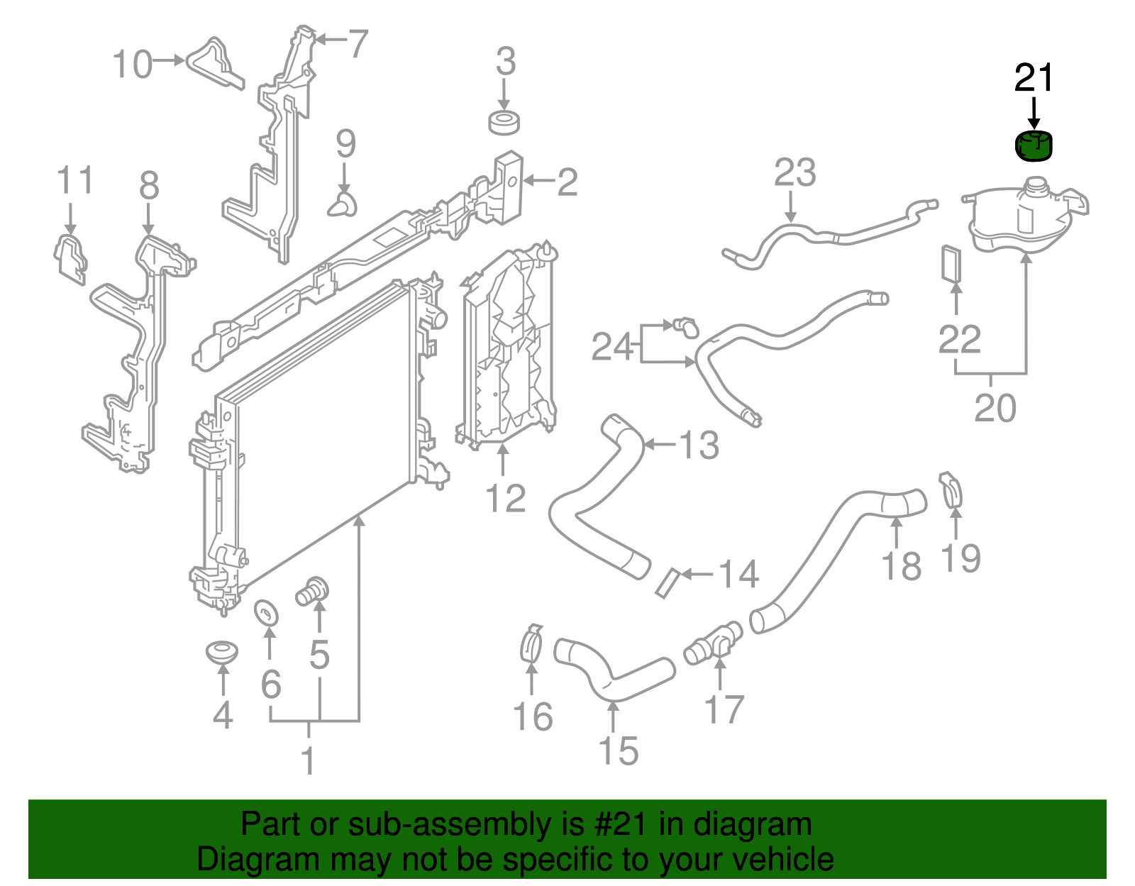 2017-2025 Nissan Reservoir Cap 21430-AX30A | Temecula Nissan Parts