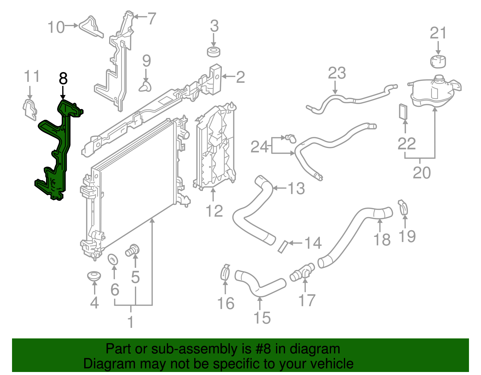 21559-6MR0A - Air Baffle - 2020-2023 Nissan | Nissan OEM Parts Direct