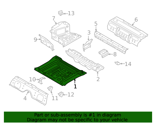 Genuine BMW 41-00-9-449-822 | Floor Pan | FREE Shipping on Most Orders ...