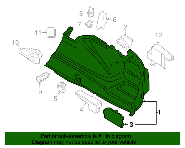 Genuine BMW 51-47-7-373-572 | Trunk Side Trim | FREE Shipping on Most ...