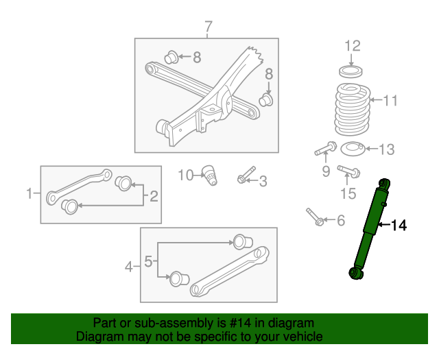 2008-2014 GM Rear Air Lift Shock Absorber 23487280 GM | GMPartsDirect.com