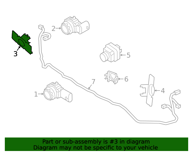 2019-2022 Volvo Park Sensor Bracket - Driver's Side (LH) 31449353 ...