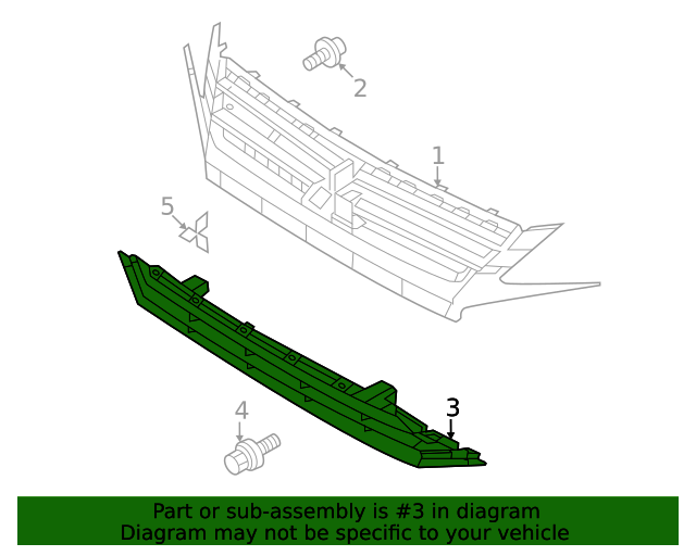 6402A569 - Lower Grille 2021-2024 Mitsubishi | Mitsubishi Direct Parts