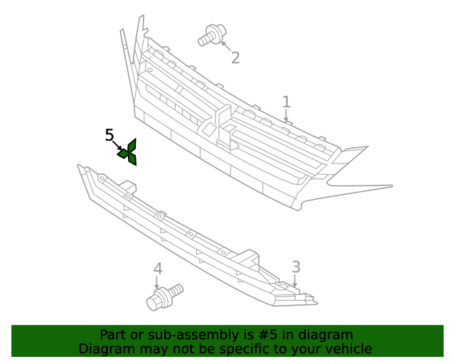 2021-2023 Mitsubishi Emblem 7415A560 | Auto Parts