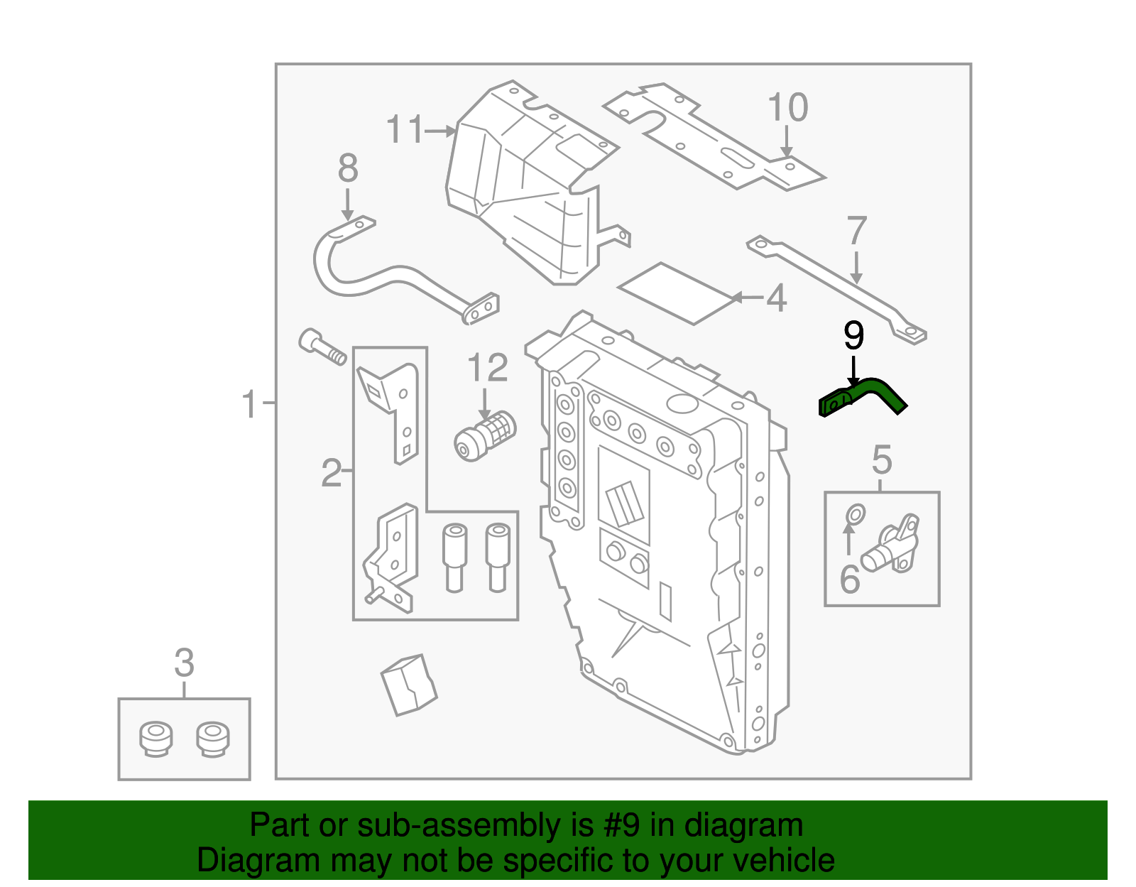 7P0-971-235-D - Battery Ground Strap 2011-2015 Volkswagen Touareg ...