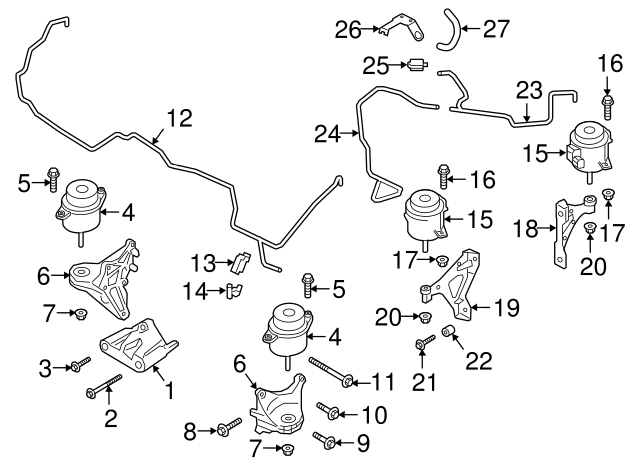 2010-2024 Porsche Engine Support Bolt 9A7-008-130-00 | Sunset Porsche Parts